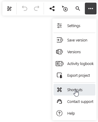 Tooltips and keyboard shortcuts