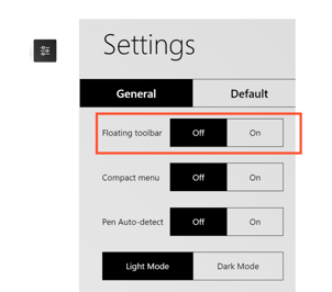 How to get the "Floating Toolbar"?